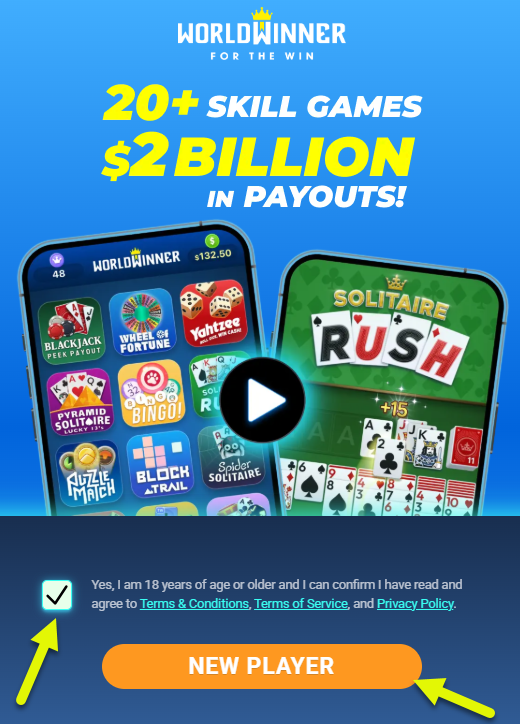 Creating Your Account – WorldWinner